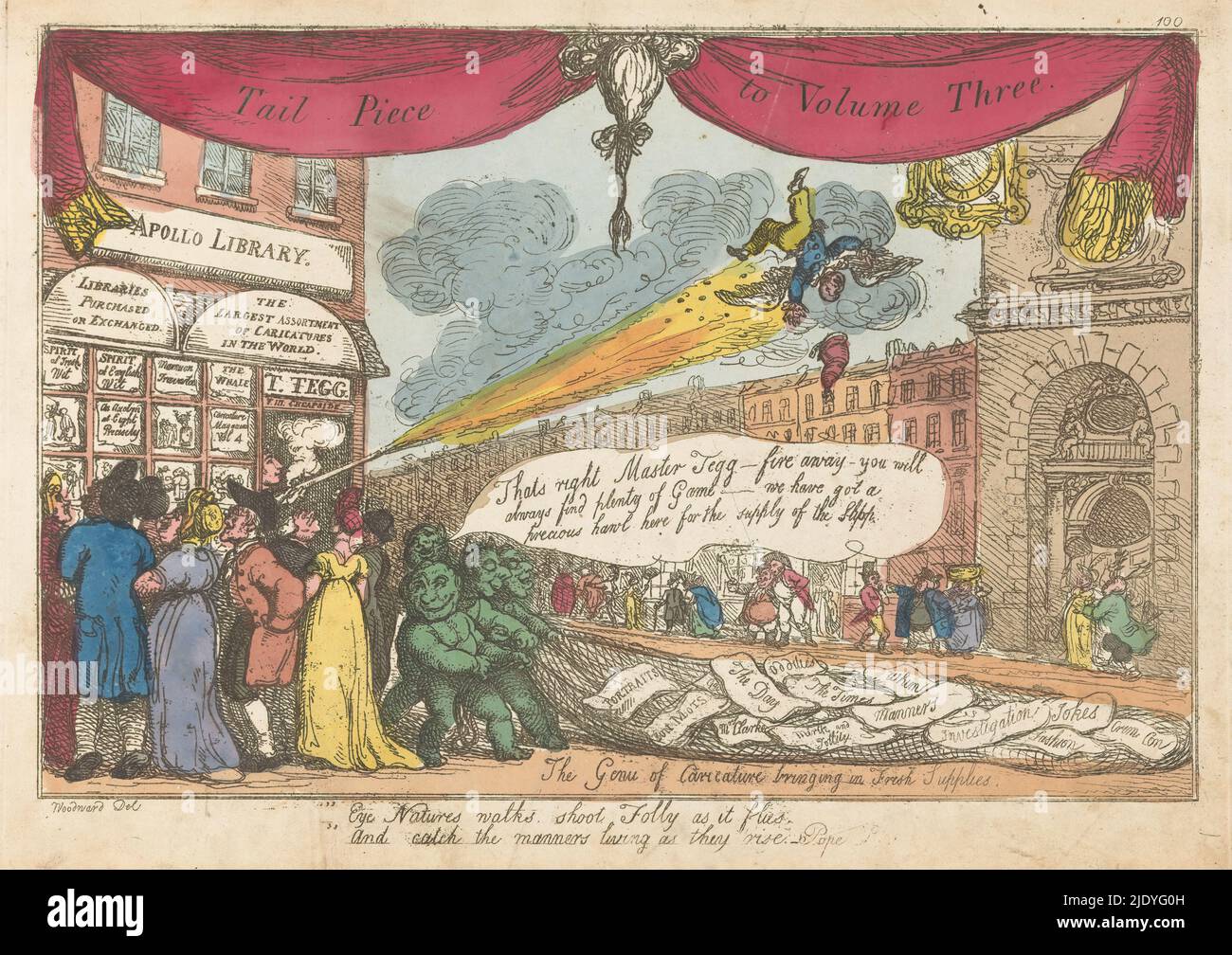 Shop window of publisher Thomas Tegg in London, Tail Piece to Volume ...