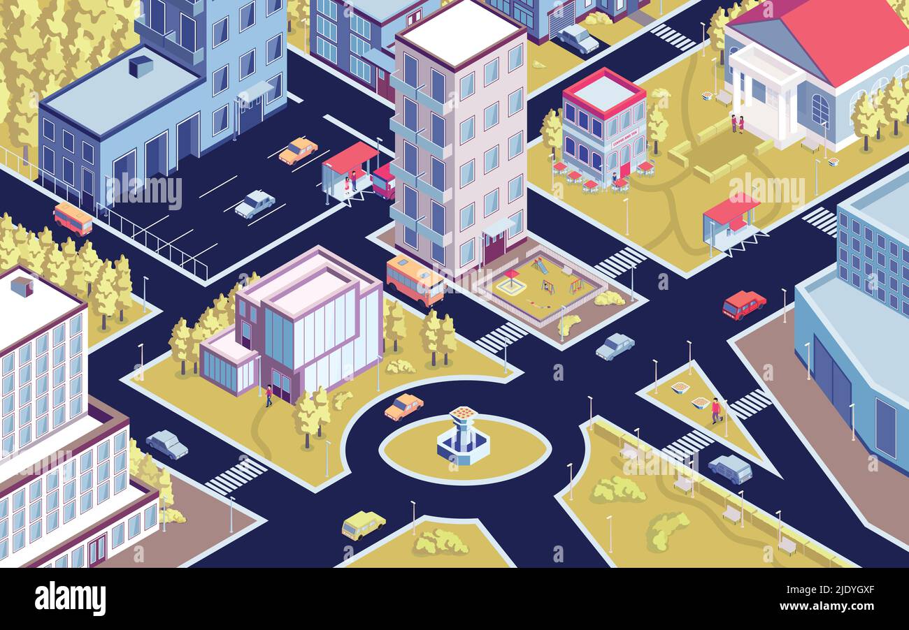 Streets birds eye view Stock Vector Images - Alamy