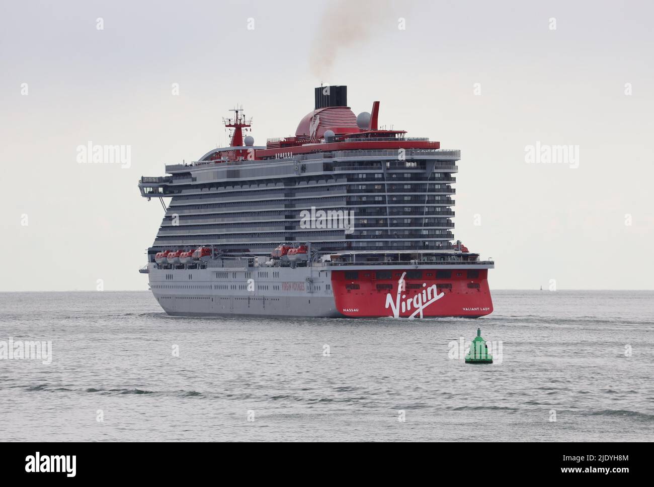 The latest Virgin Voyages cruise ship VALIANT LADY in The Solent Stock ...