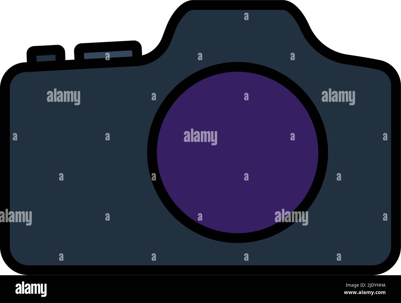Icon Of Photo Camera. Editable Bold Outline With Color Fill Design ...