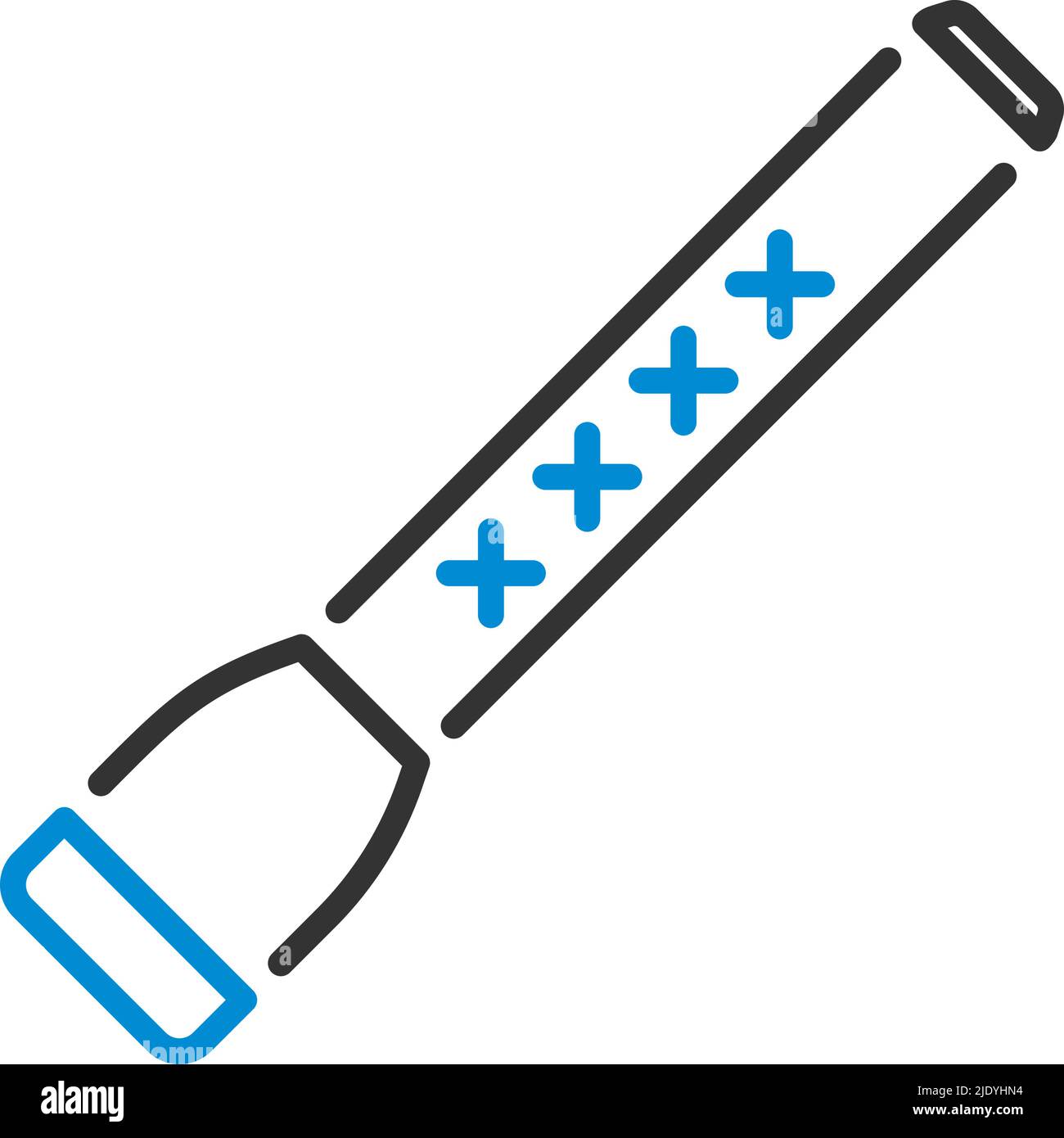 Police Flashlight Icon. Editable Bold Outline With Color Fill Design ...