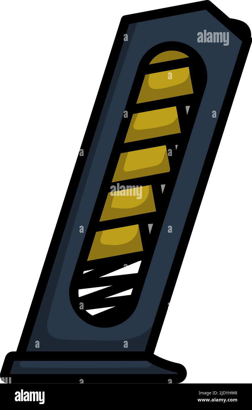 Gun Magazine Icon. Editable Bold Outline With Color Fill Design. Vector ...