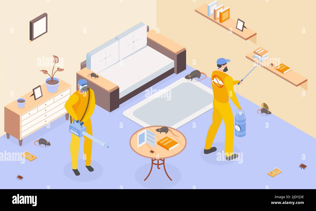 Pest control background with desinfection and incecticide symbols ...