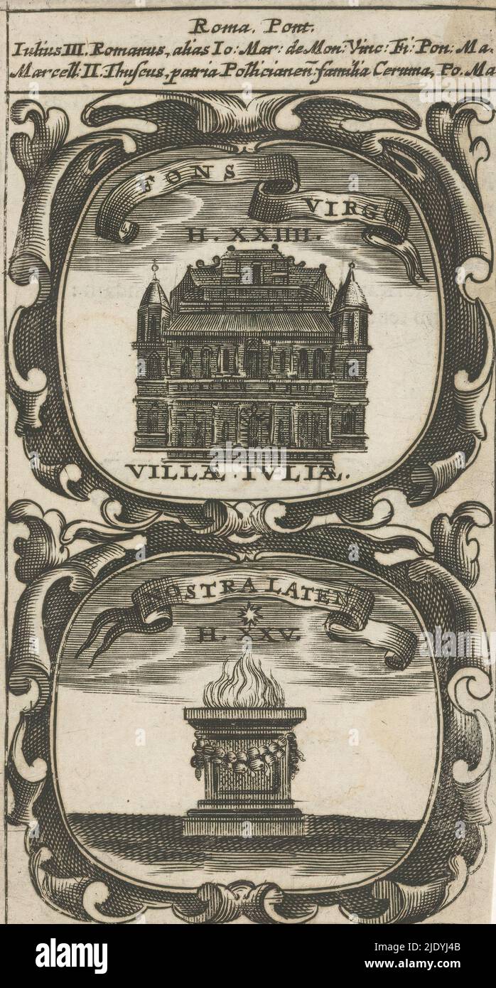 Villa of Julius III / Burning altar, Fons Virgo / Nostra Latens (title ...