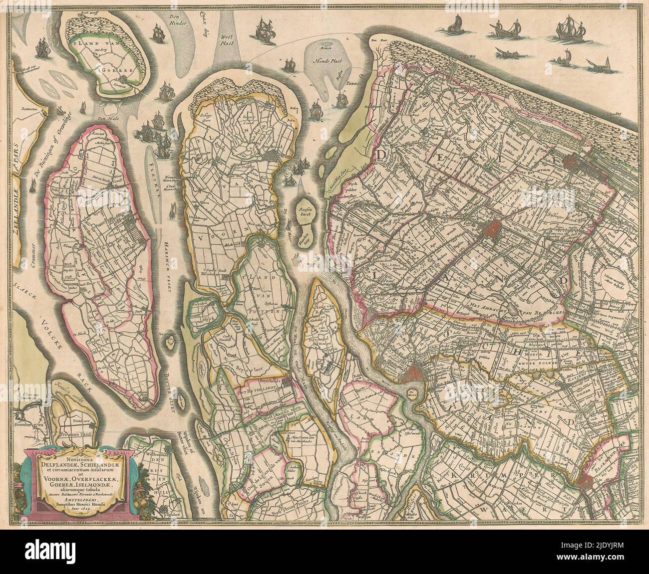 Map of Delfland, Schieland and the South Holland Islands, Novissima ...