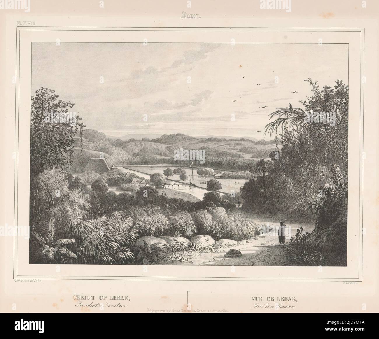 Gezicht op Lebak, Gezigt op Lebak (title on object), Java (series title ...