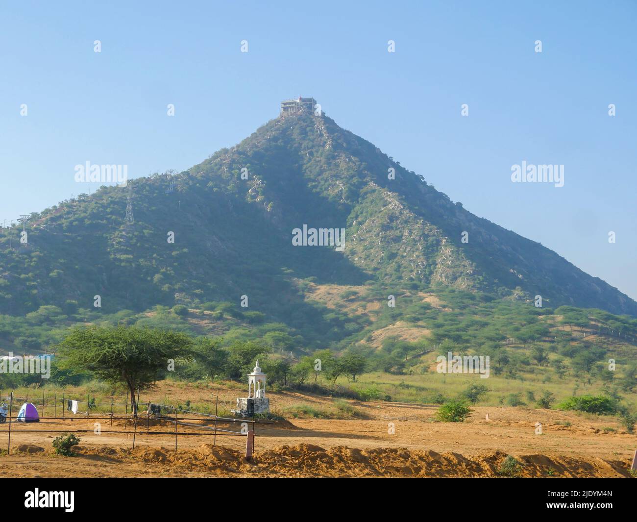 Mountain temple in India. pushkar Savitri Mata Temple mountain ...