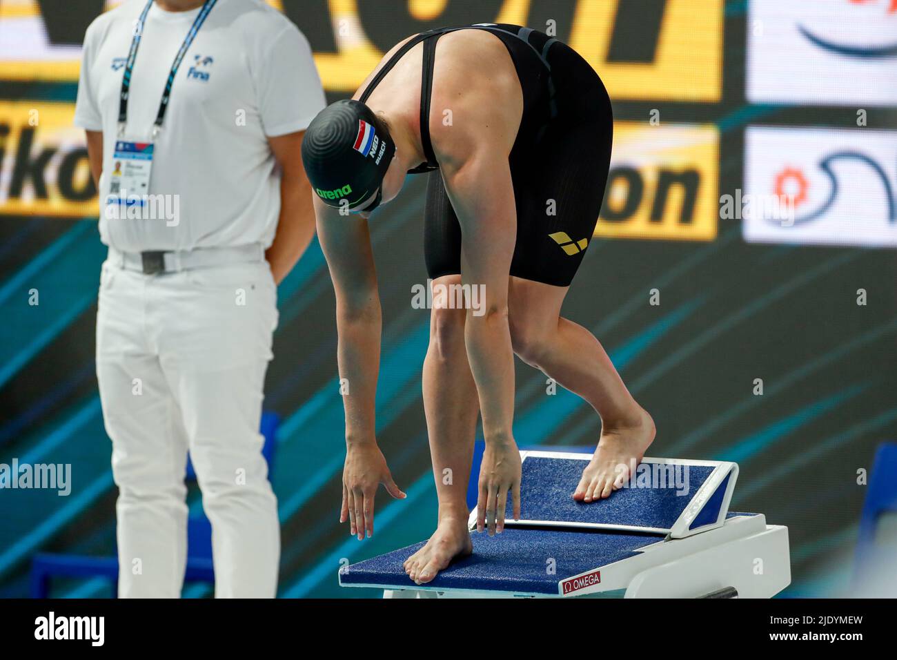 BUDAPEST, HUNGARY - JUNE 24: Kim Busch of The Netherlands competing at ...