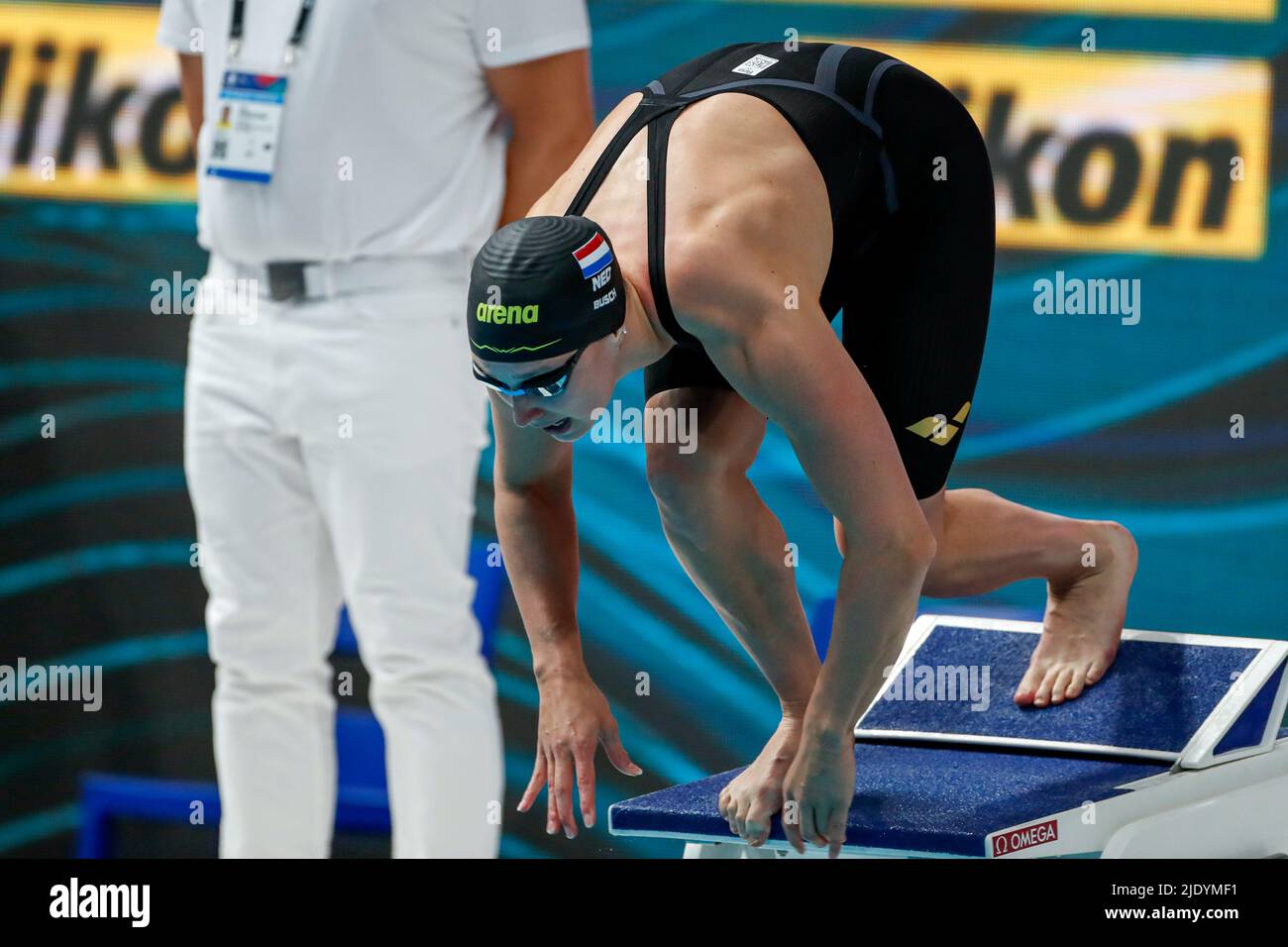 BUDAPEST, HUNGARY - JUNE 24: Kim Busch of The Netherlands competing at ...