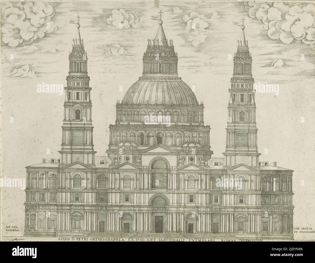 Aedis d petri orthographia ex ipso ant sanctigalli exemplari rom hi-res ...