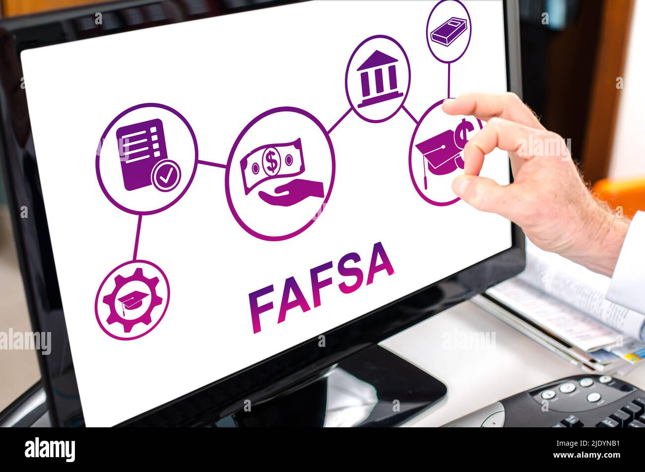 Fafsa concept shown on a computer screen Stock Photo - Alamy
