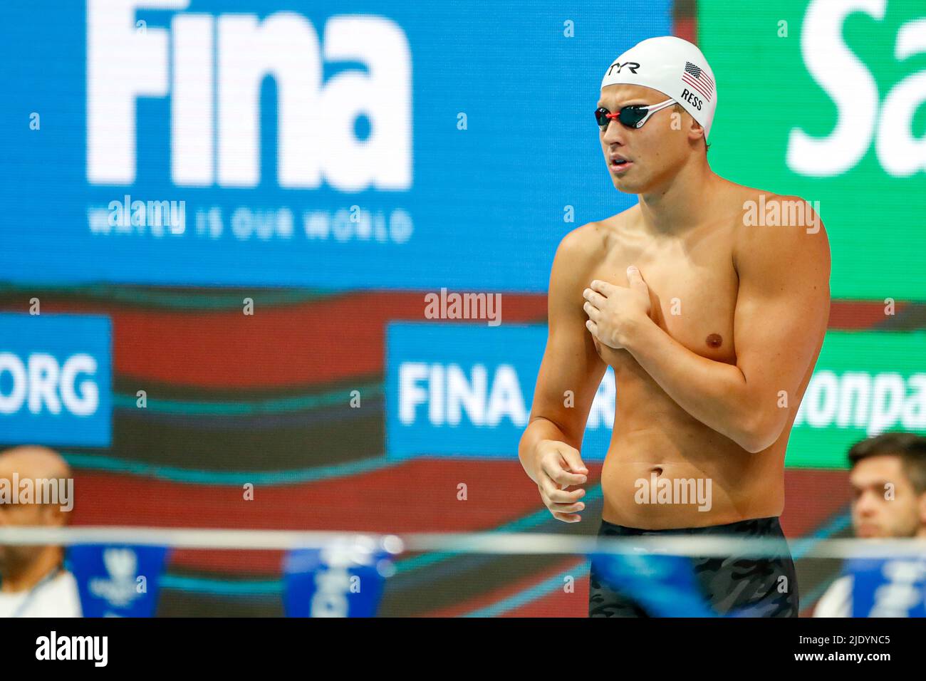 BUDAPEST, HUNGARY - JUNE 24: Justin Ress of United States competing at ...