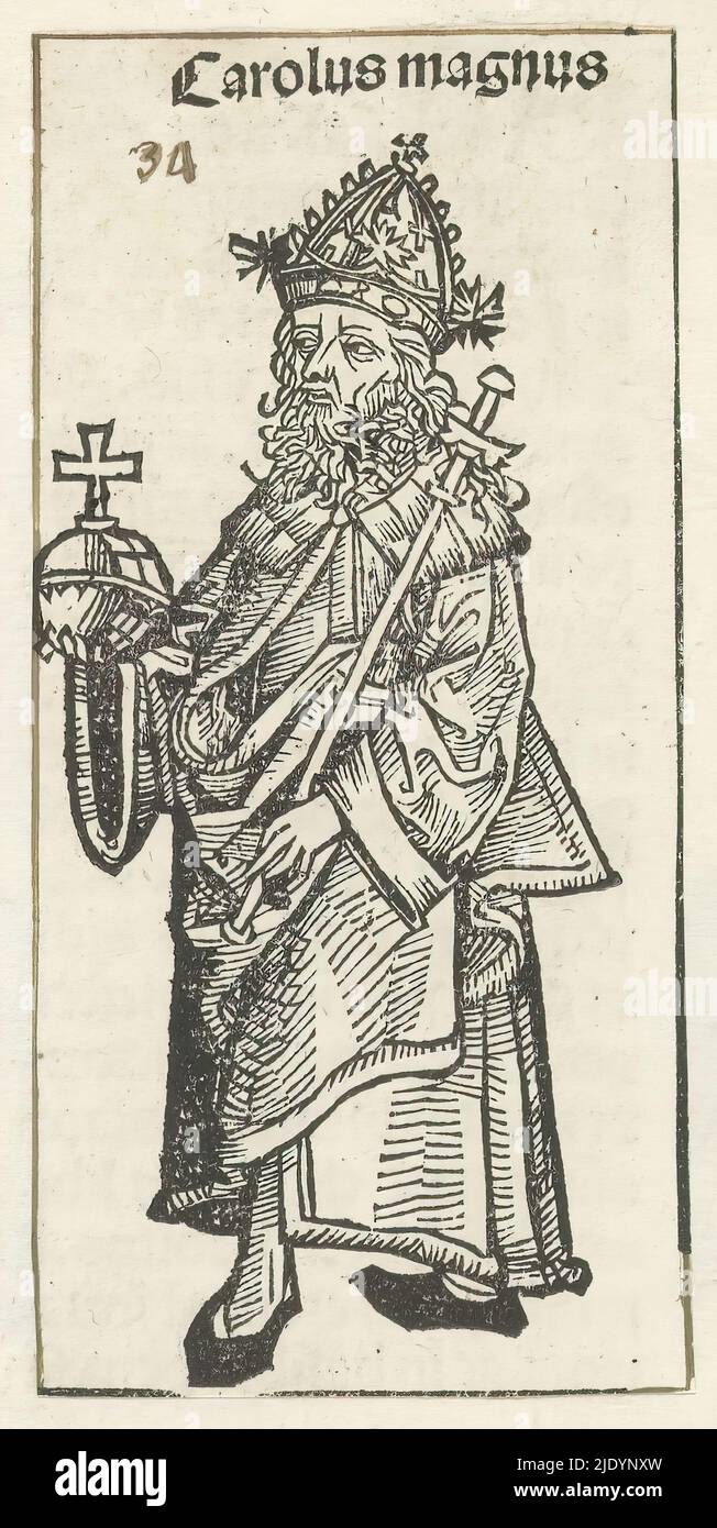 Emperor Charlemagne, Carolus magnus (title on object), Liber ...