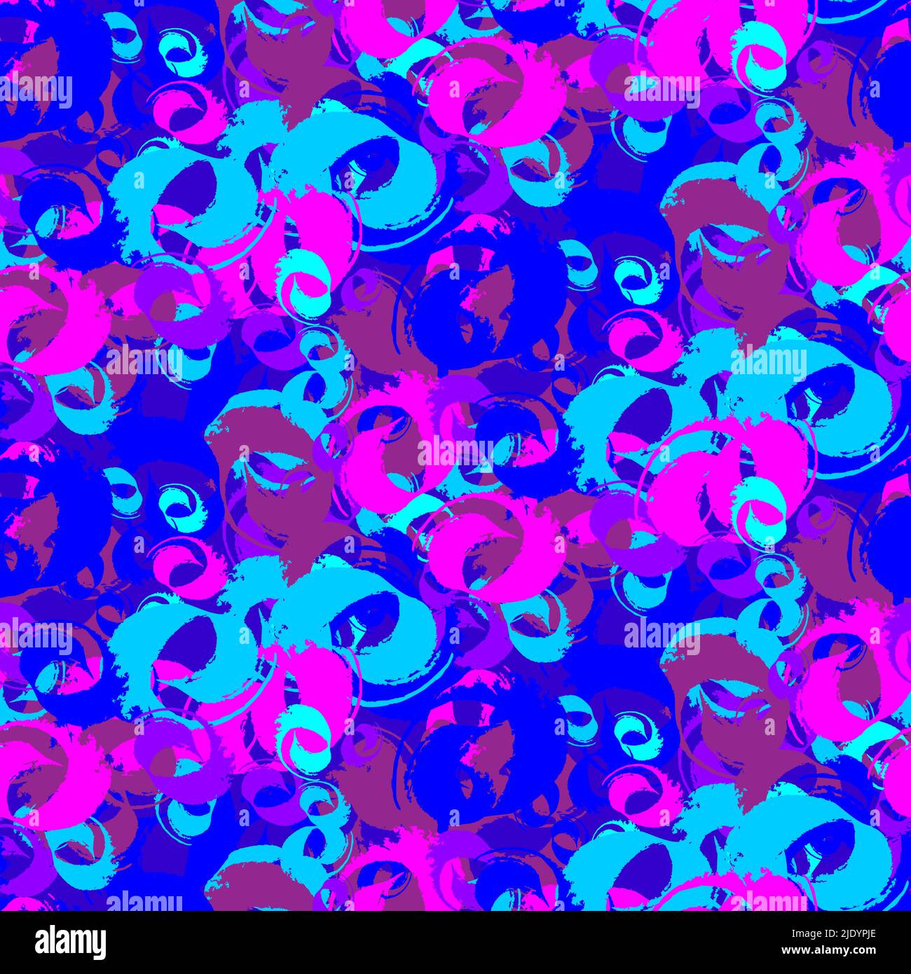 Trendy set of colorful hand painted abstract round forms. Abstract ...