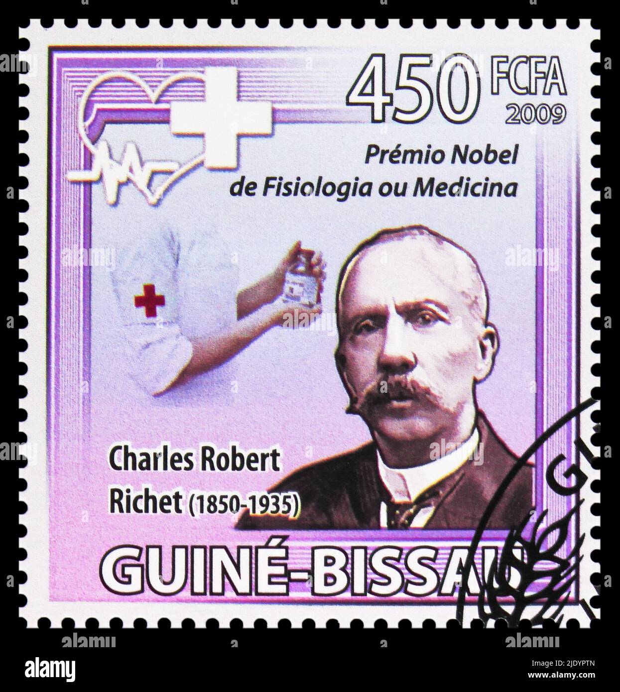 MOSCOW, RUSSIA - JUNE 17, 2022: Postage stamp printed in Guinea-Bissau ...