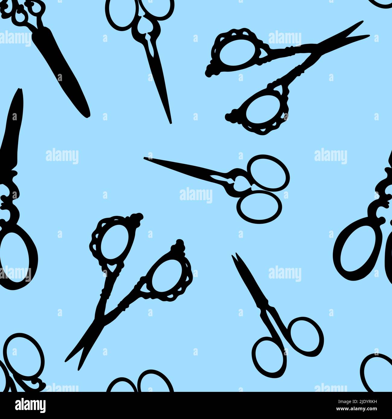 Doodle seamless scissors pattern for fabrics and linens and wrapping ...