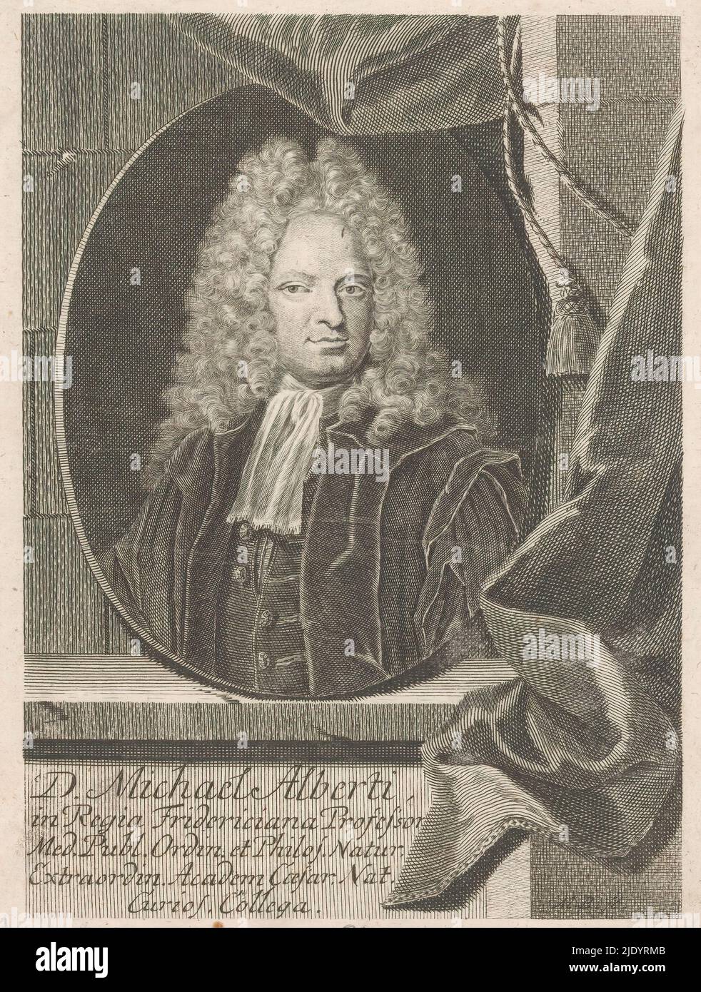 Portrait of Michael Alberti, Portrait of Michael Alberti in an oval ...
