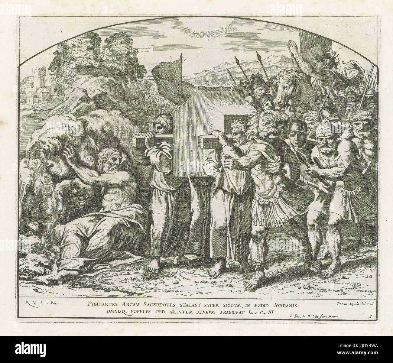 The Ark of the Covenant carried across the Jordan, Raphael Bible ...