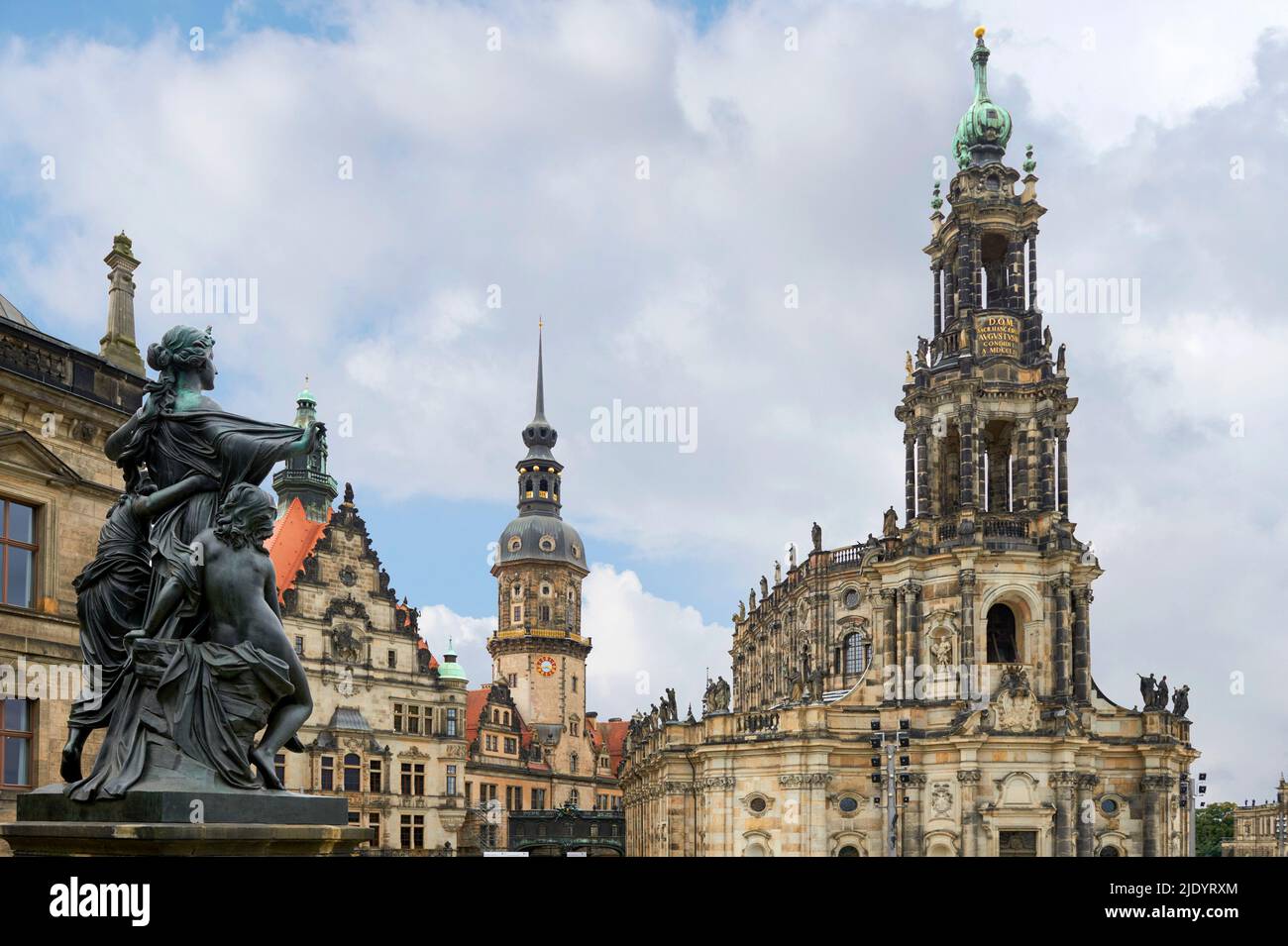 Statue in the city center, Dresden Stock Photo - Alamy