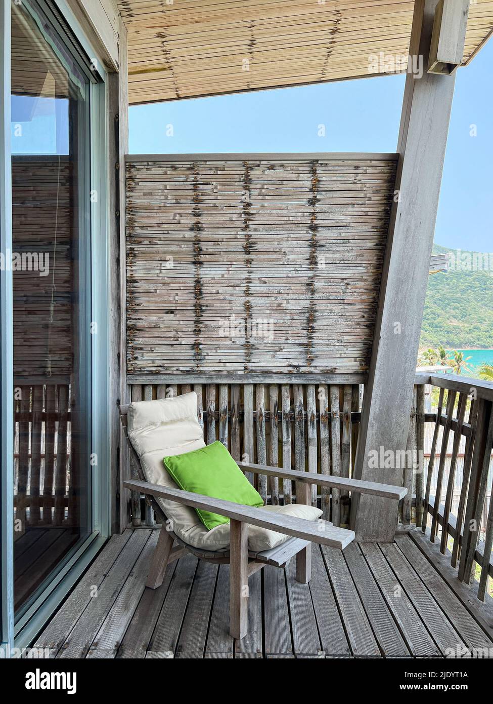 Empty of chairs in the veranda of luxury resort hotel Stock Photo - Alamy