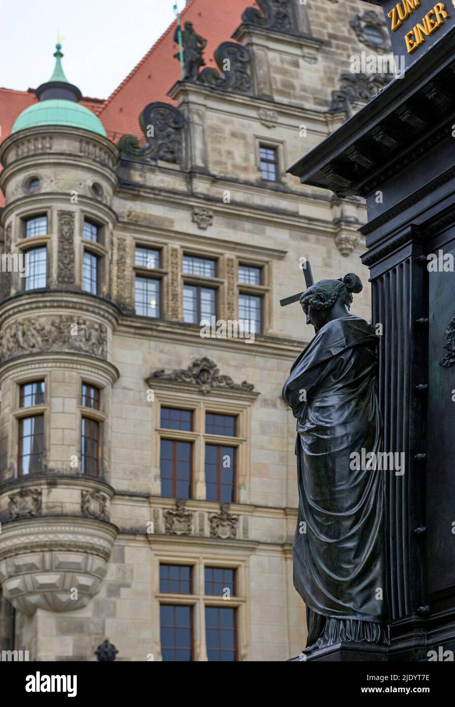 Statue in the city center, Dresden Stock Photo - Alamy