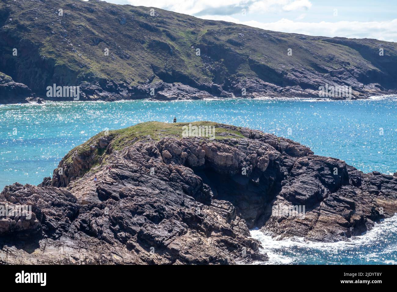 Aerial view of Rough Island and the Murder Hole beach, officially ...