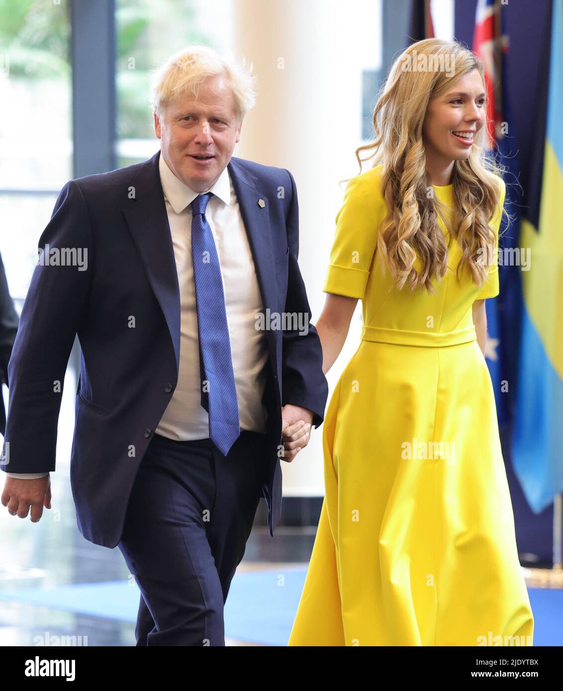 Prime Minister Boris Johnson and his wife Carrie Johnson attend the ...