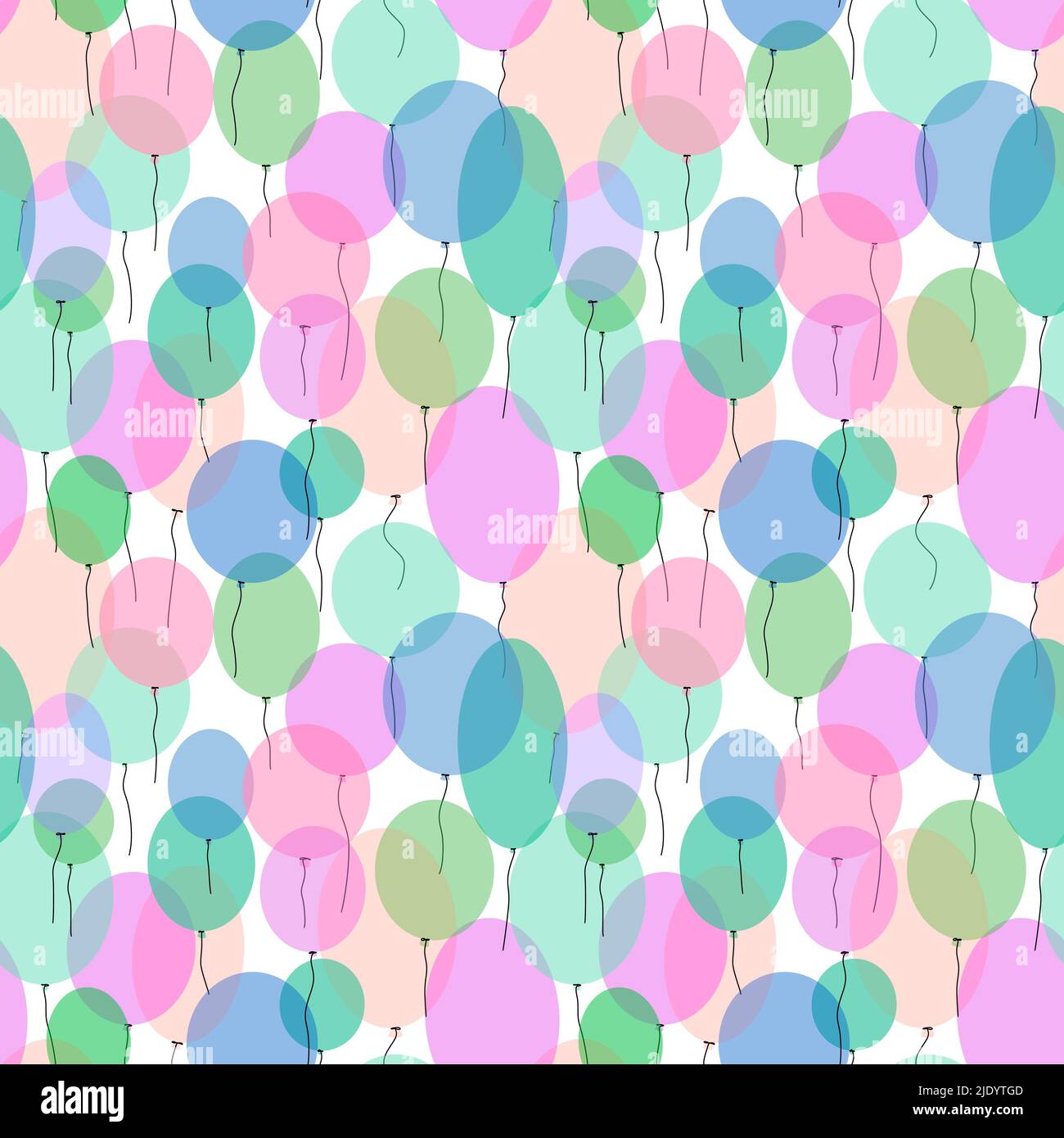 Birthday seamless cartoon balloons pattern for kids and gifts and cards ...