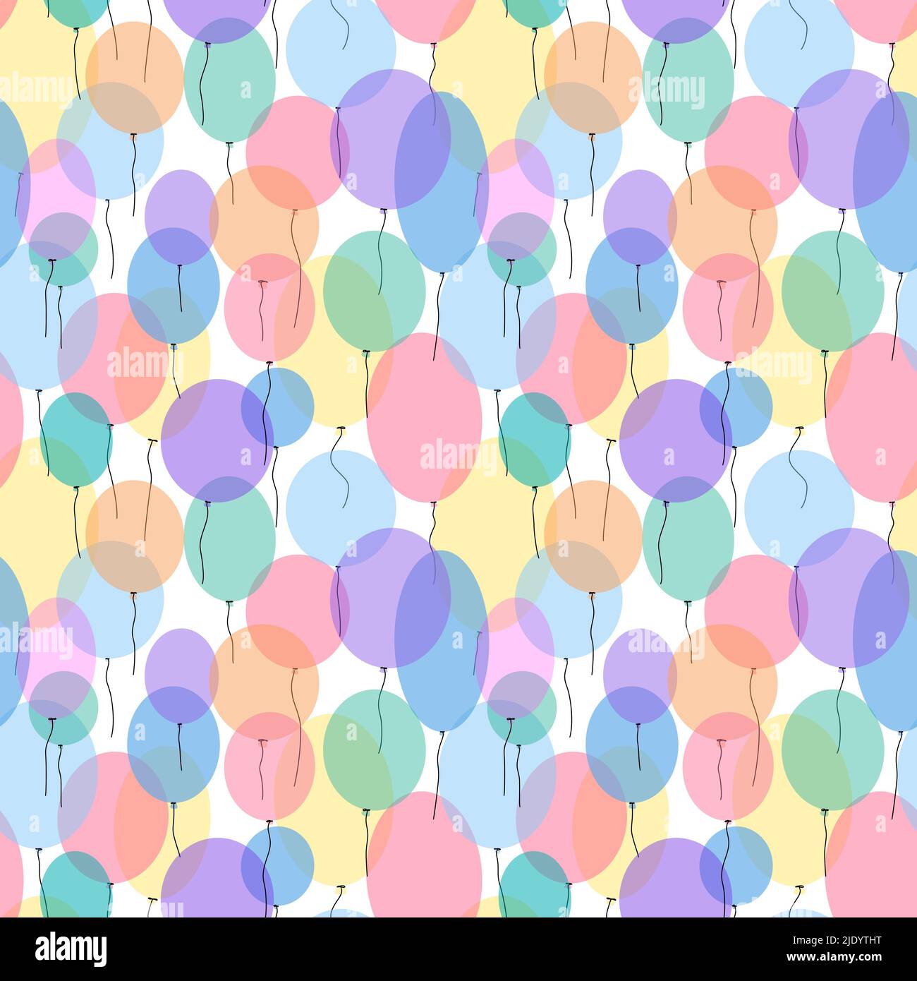 Birthday seamless cartoon balloons pattern for kids and gifts and cards ...