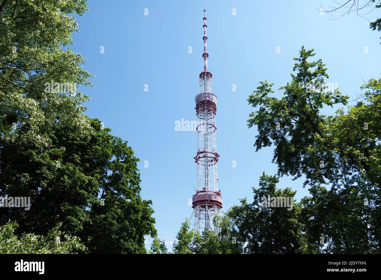 Kiev Ukraine June 9, 2021: Construction - Kiev TV tower in the city of ...