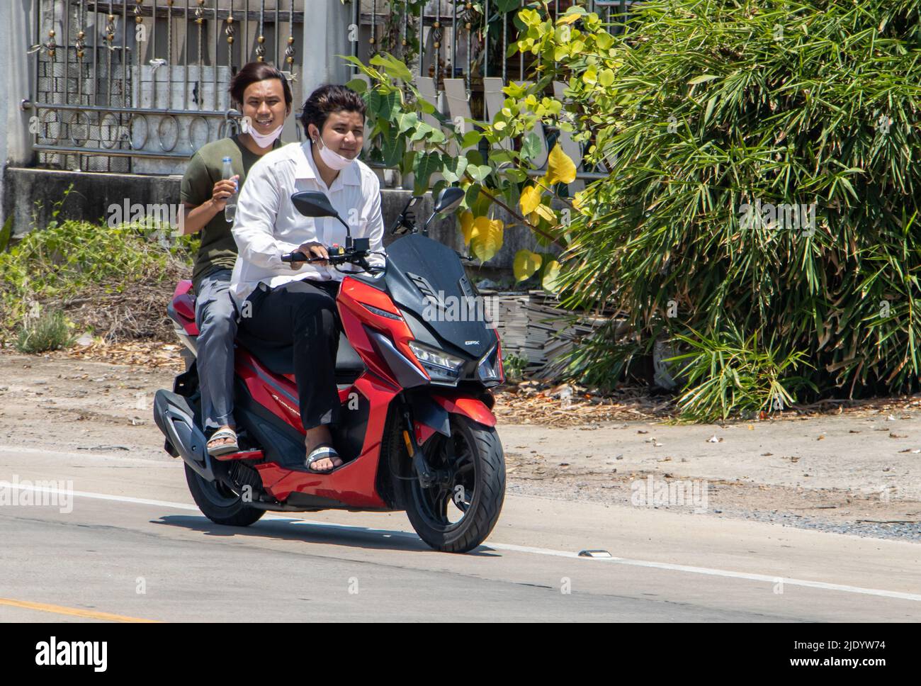 Two men ride on motorcycle hi-res stock photography and images - Alamy