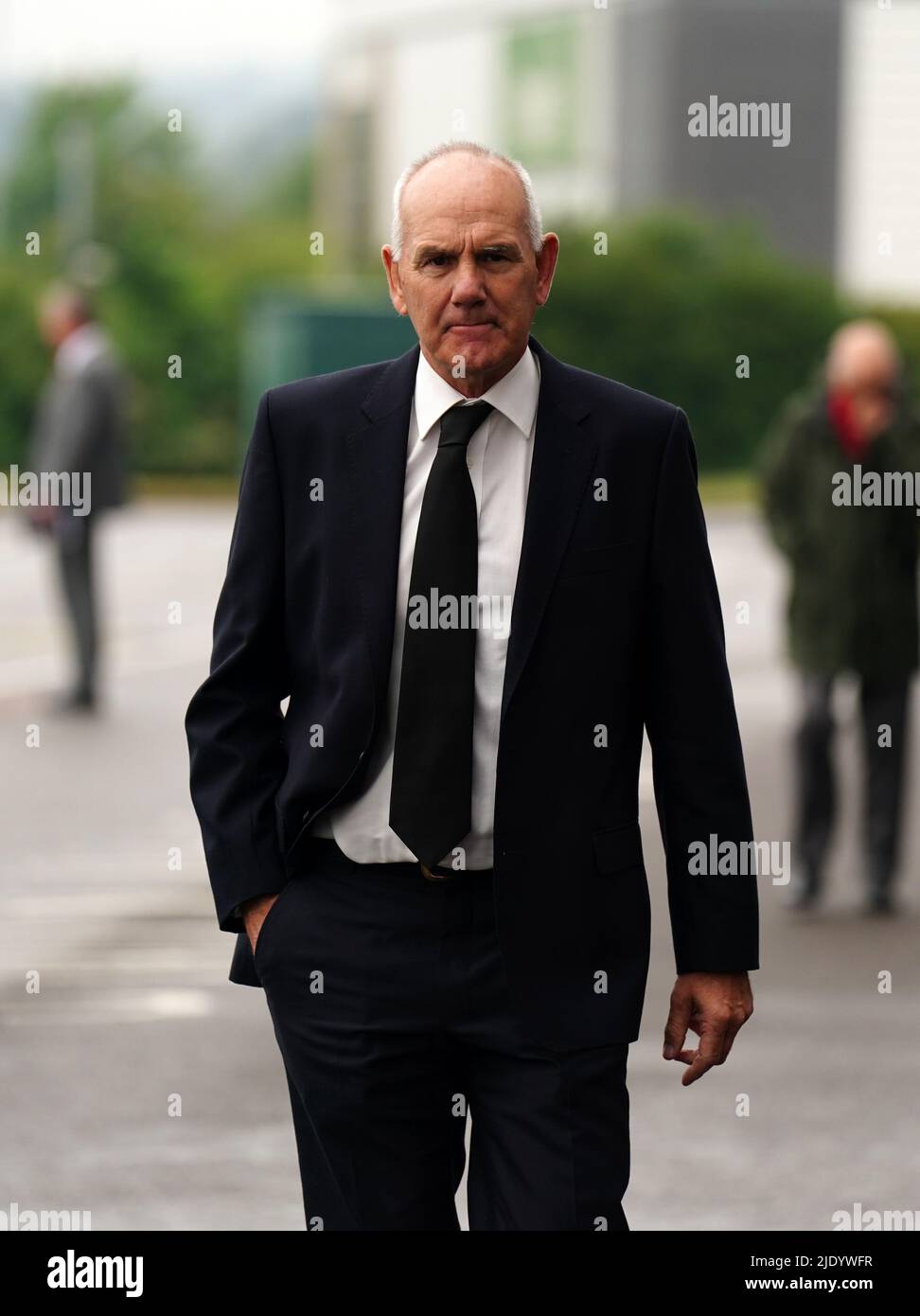 Chairman of Welsh Rugby, Rob Butcher arrives for the remembrance ...