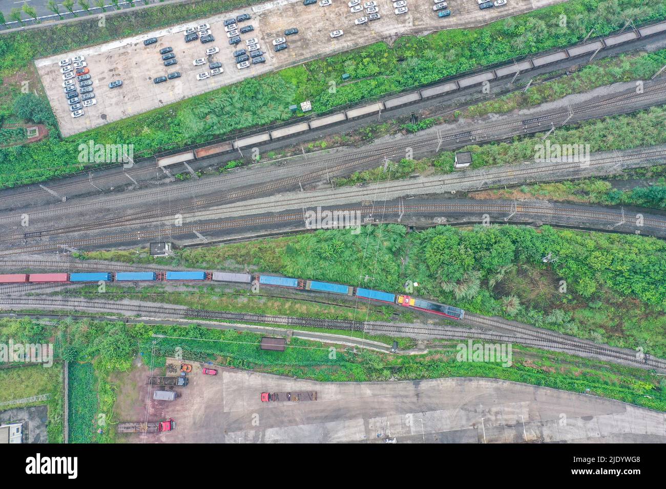 Chongqing June 24 2022 Xinhua Aerial Photo Taken On June 23