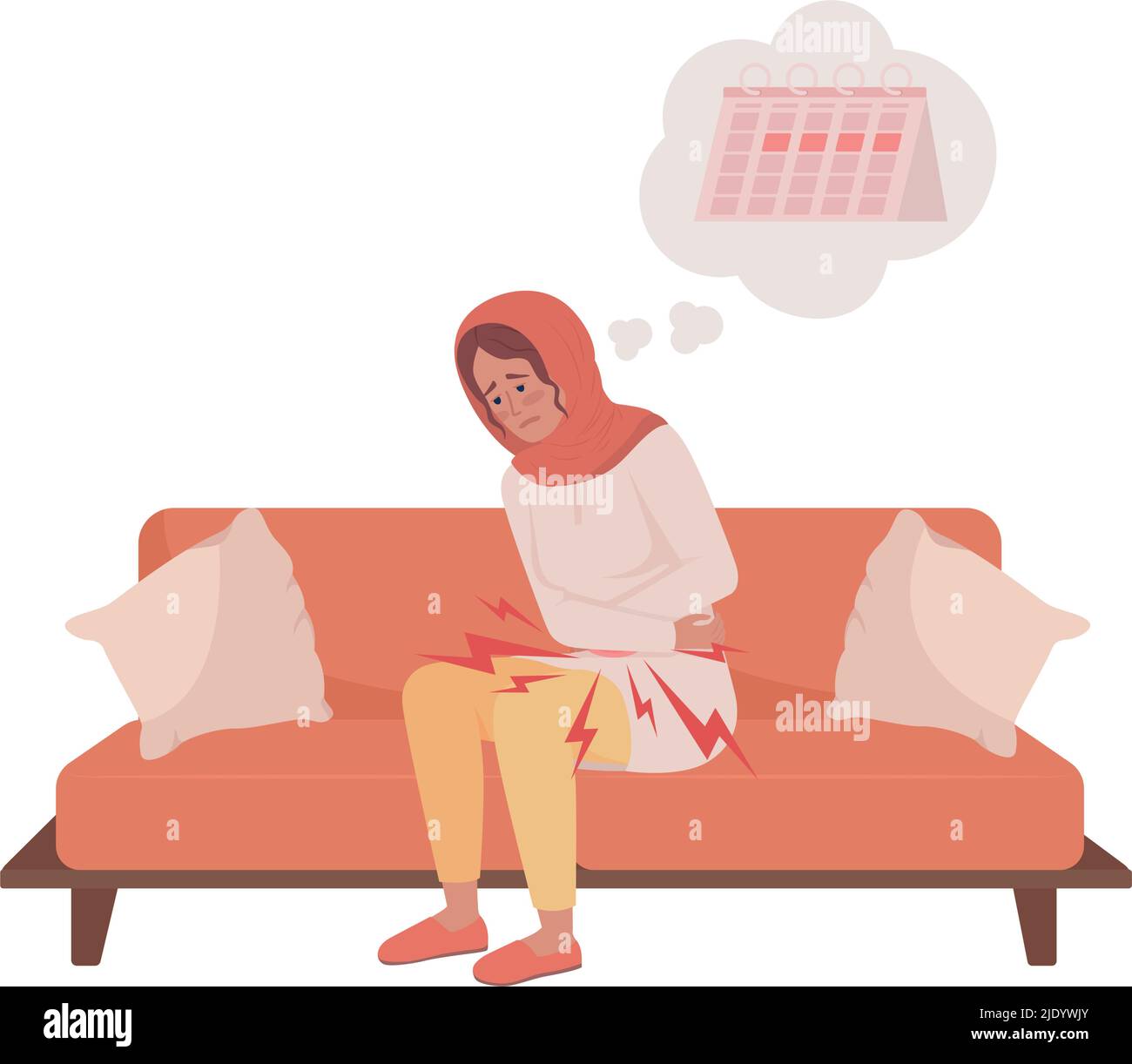 Period pain cartoon hi-res stock photography and images - Alamy