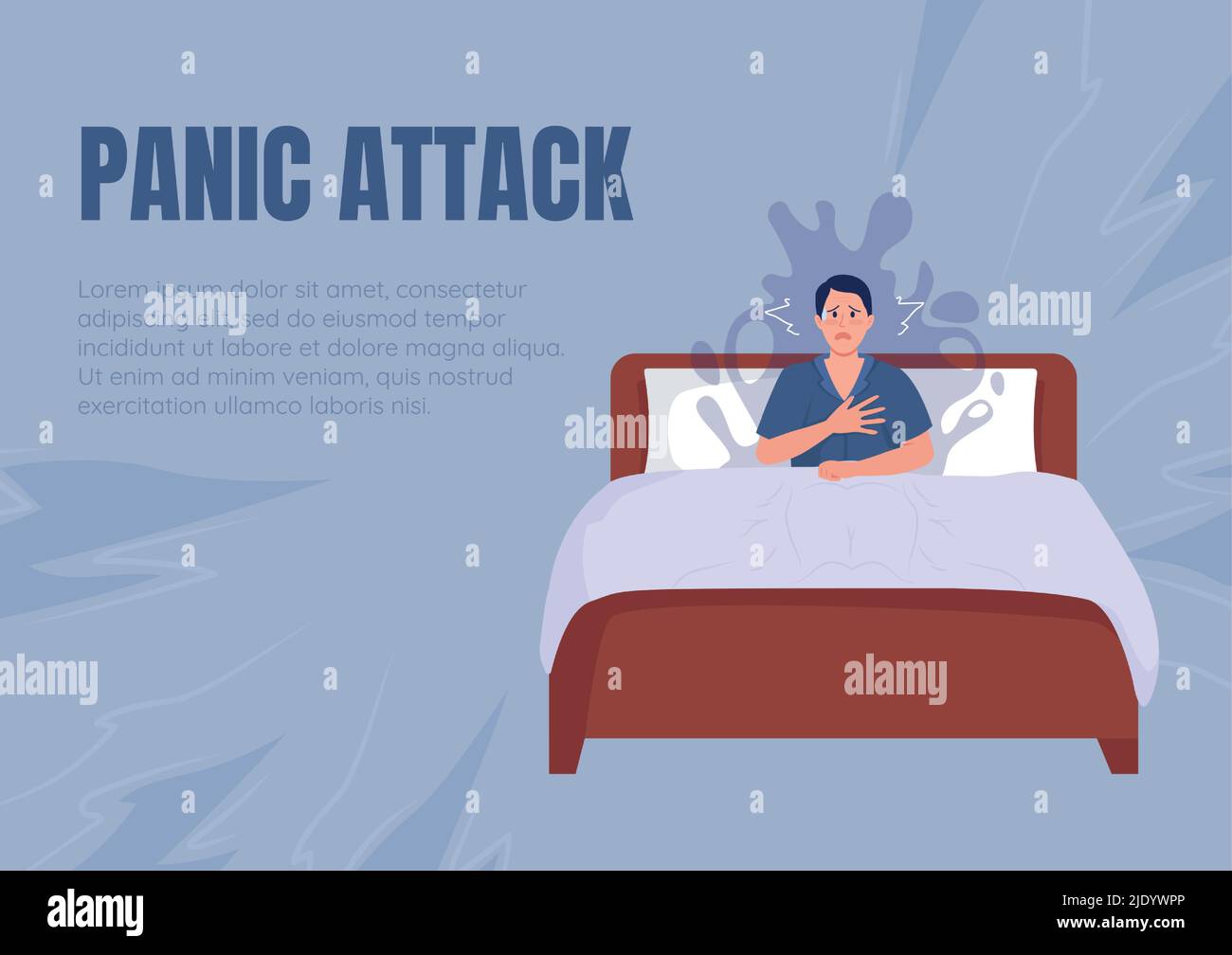 Panic attack flat vector banner template Stock Vector Image & Art - Alamy