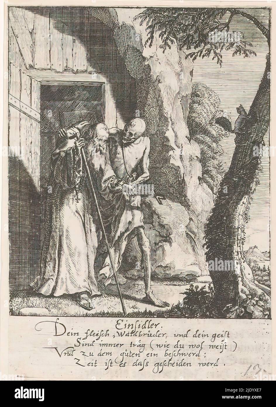 Hermit and Death, Einsidler (title on object), The Dance of Death ...