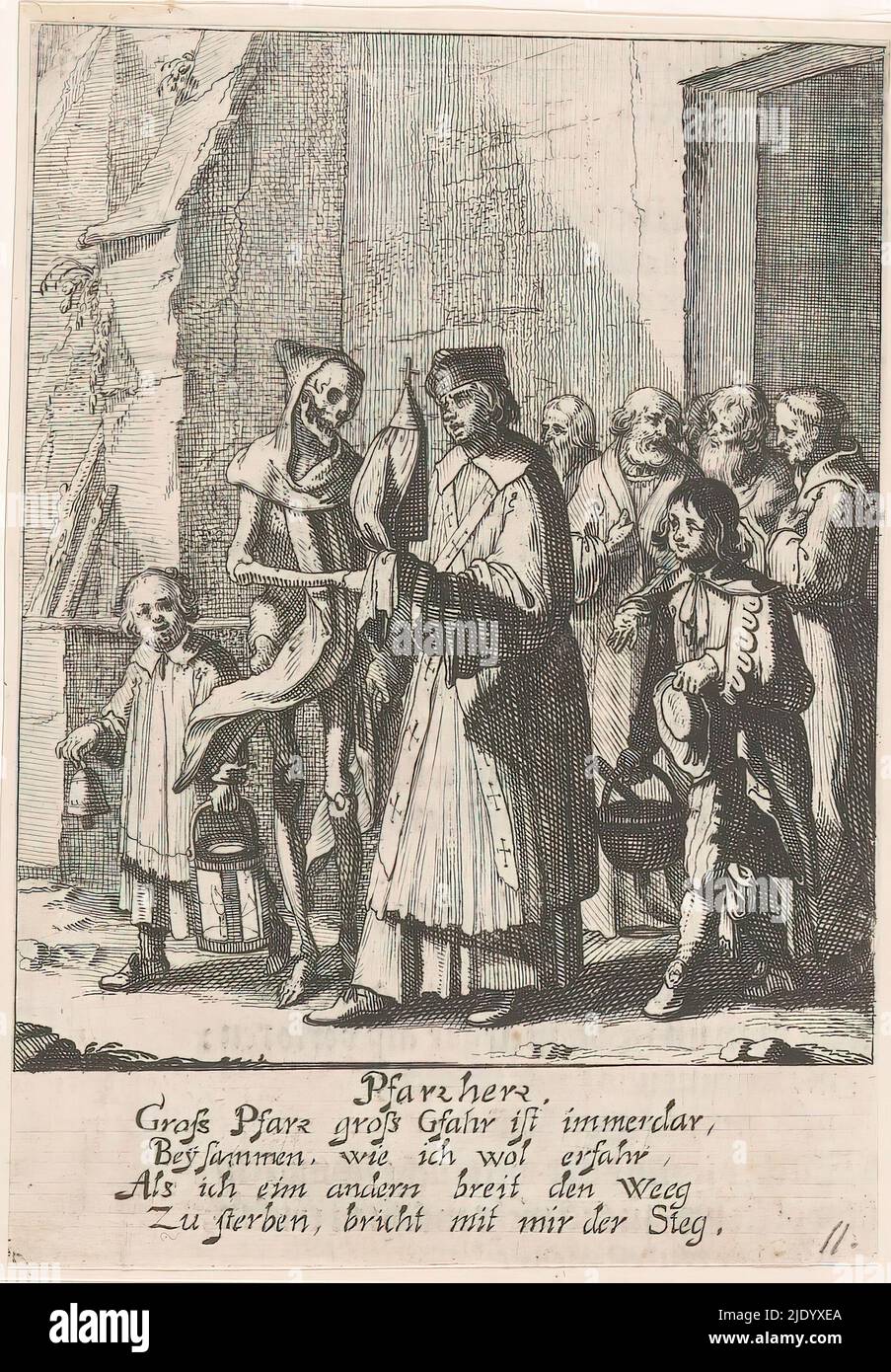 Priest and Death, Pfarzherr (title on object), The Dance of Death ...