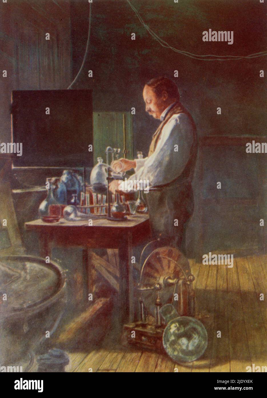 Lord Rayleigh in his Laboratory, c1900. By Philip Burne-Jones (1861 ...
