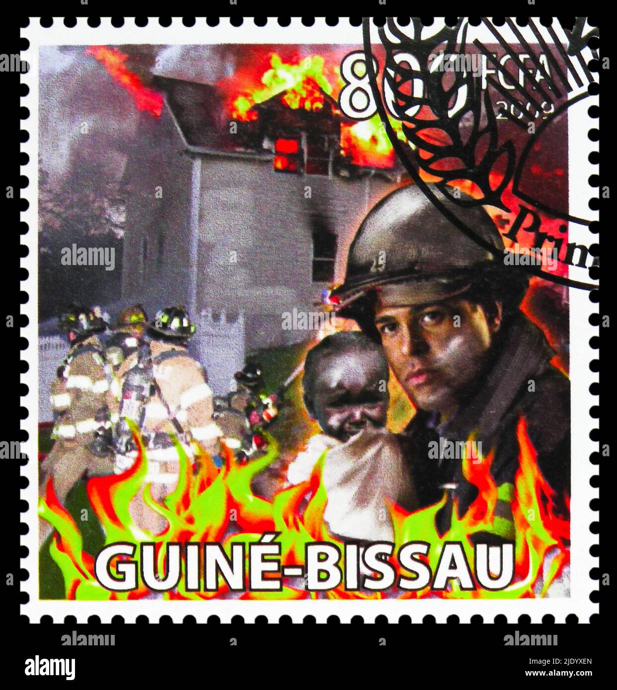 MOSCOW, RUSSIA - JUNE 17, 2022: Postage stamp printed in Guinea-Bissau ...