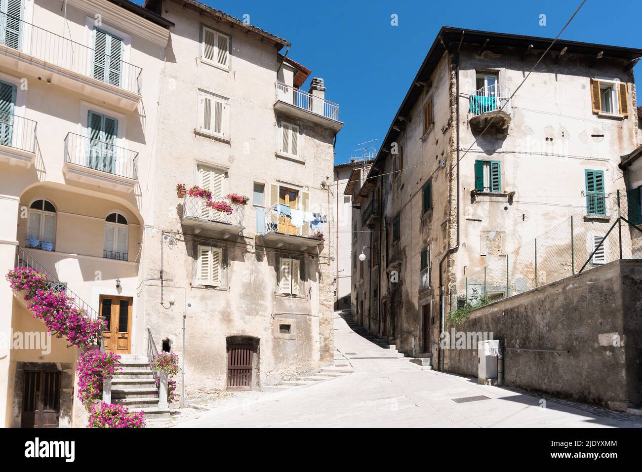Scanno, Italy-august 8, 2021:strolling through the narrow streets of ...