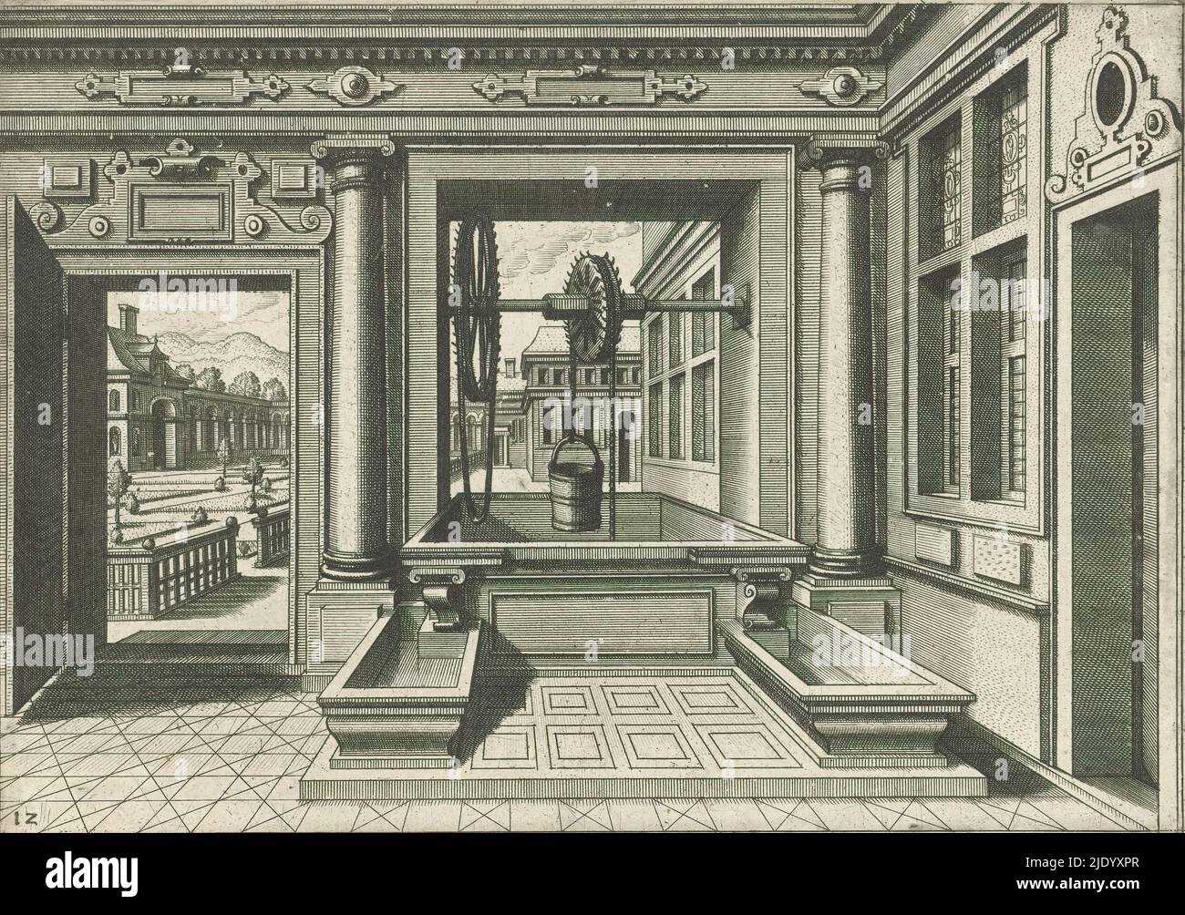 Built-in right-angled well, Water wells (series title), Rectangular ...