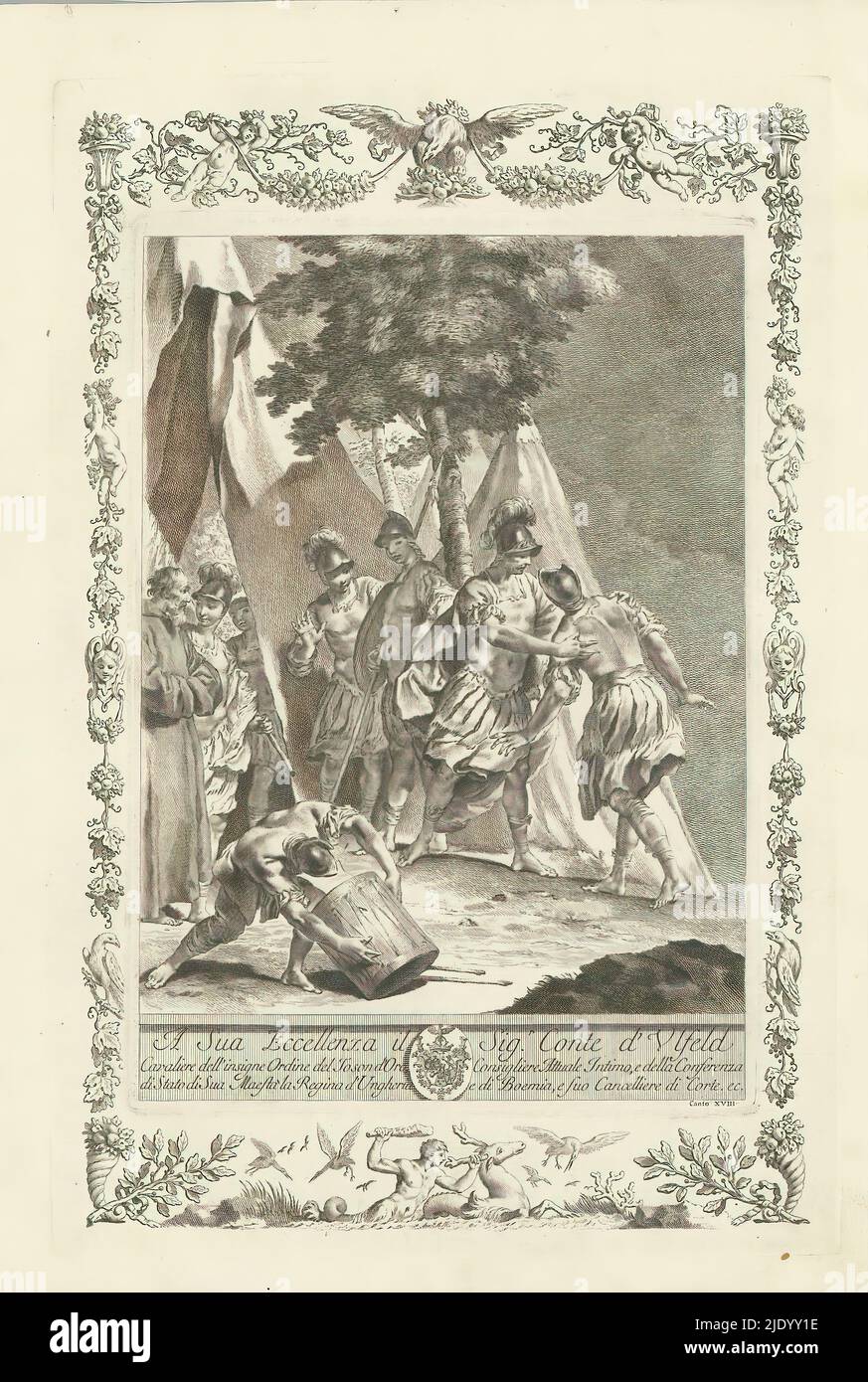 Scene from La Gerusalemme Liberata, Canto XVIII (title on object ...