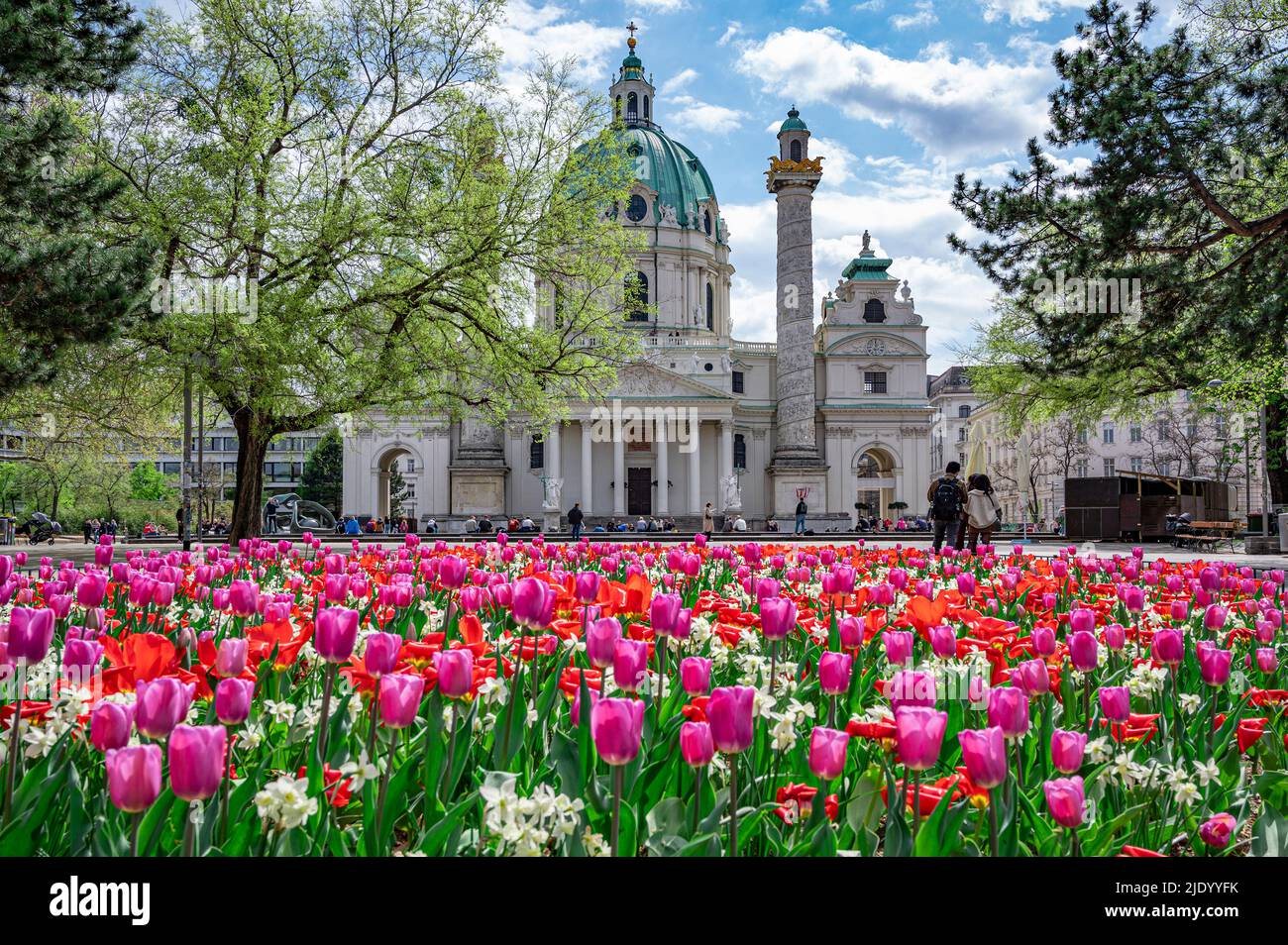 St. Charles Church in spring in Vienna, Austria Stock Photo - Alamy