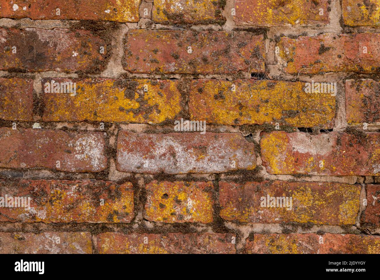 Wall made of old discoloured bricks Stock Photo - Alamy