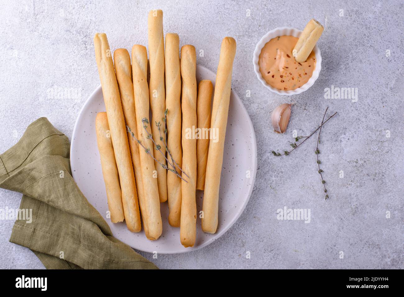 Italian grissini, traditional appetizer breadstick Stock Photo - Alamy