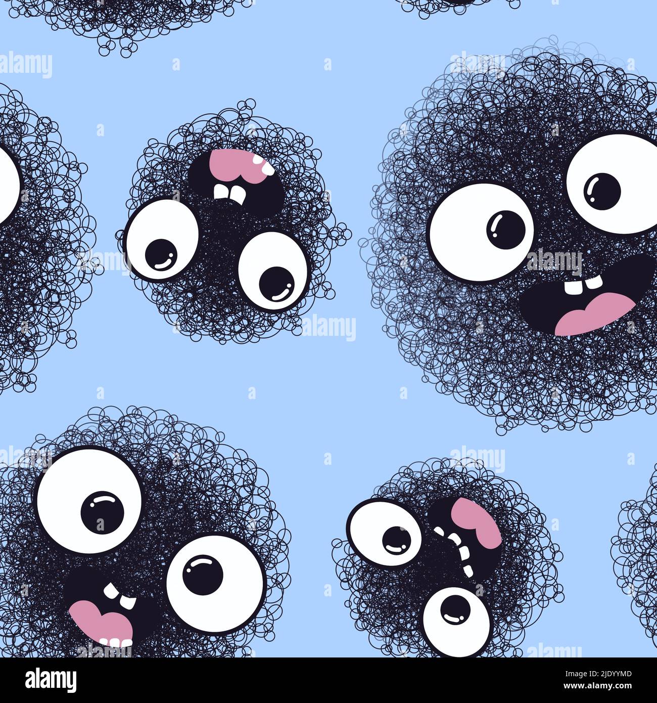 Cartoon seamless foam monster pattern for fabrics and packaging and ...