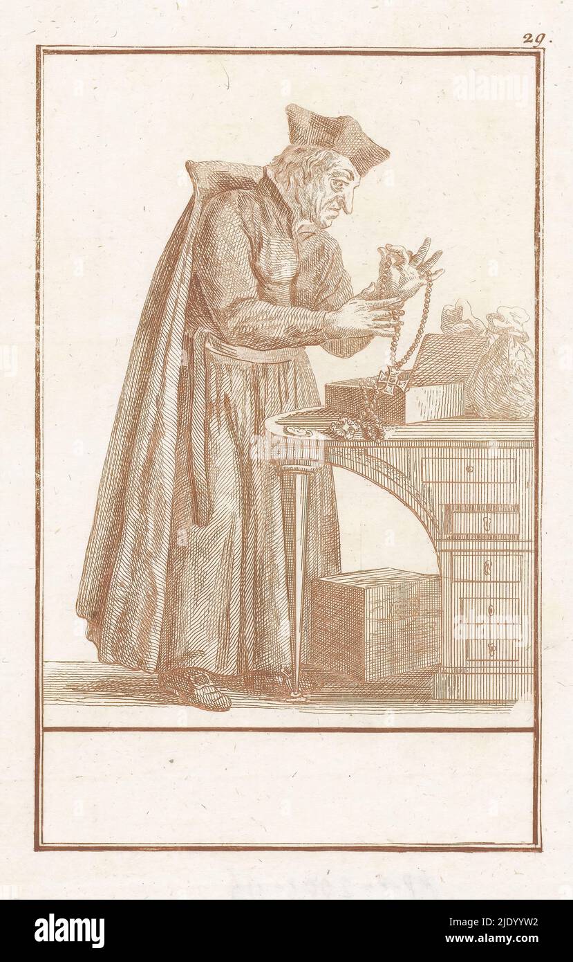 Monk examines jewelry, Abuses of the Catholic Clergy (series title), L ...