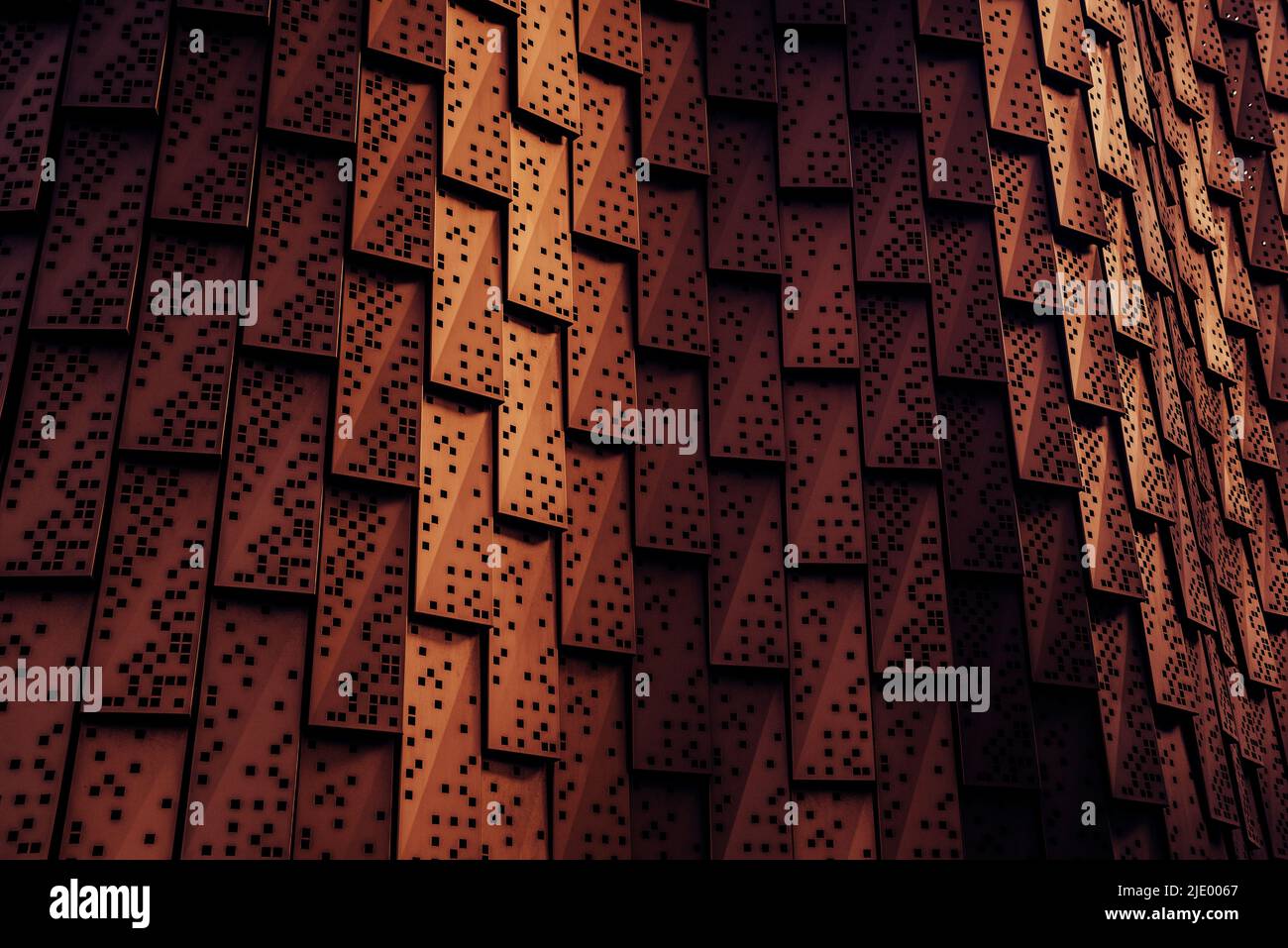 Perforated copper facade hi-res stock photography and images - Alamy