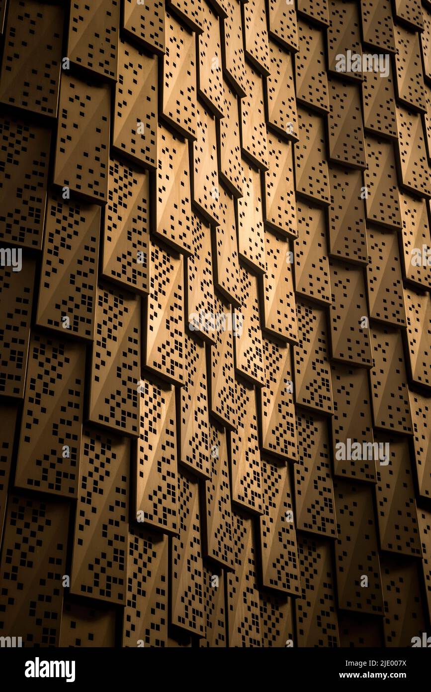 3 Broadgate, London. Contemporary design space clad in perforated ...