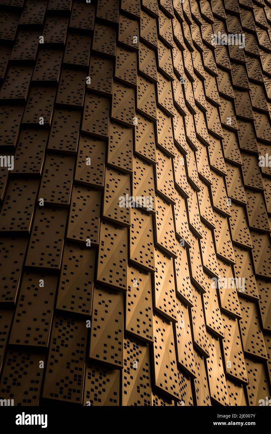 3 Broadgate, London. Contemporary design space clad in perforated ...